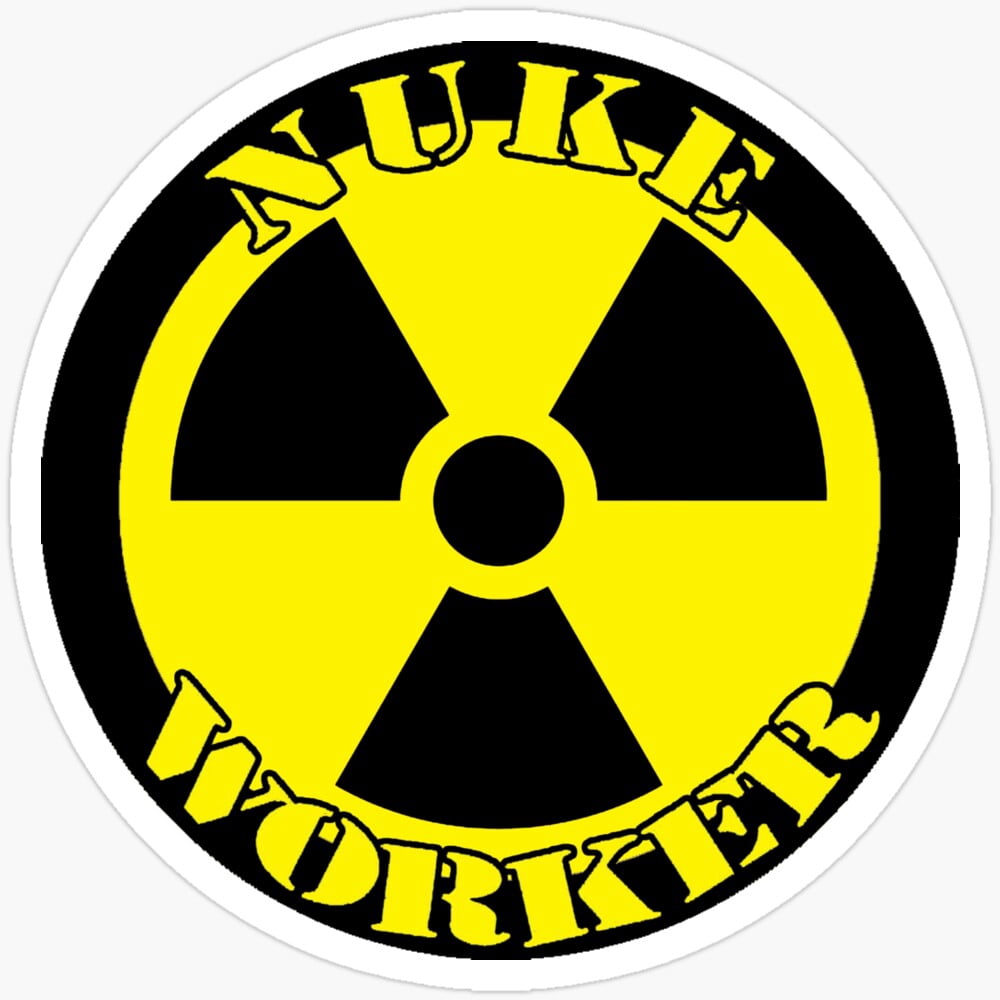 Nuke Worker Sticker Phone Decal Water Bottle Stickers Car Decals ...
