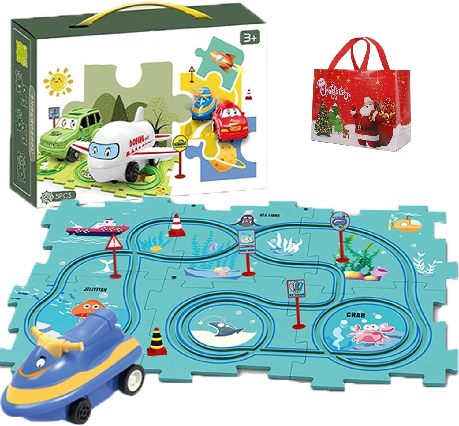 Nukids Puzzle Racer Car Track Set,Nukids Puzzle Racer,Nukids Puzzle ...