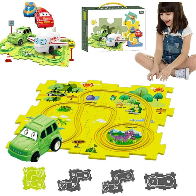 Nukids Puzzle Racer Car Track Set, Nukids Puzzle Racer, Puzzle Racer ...