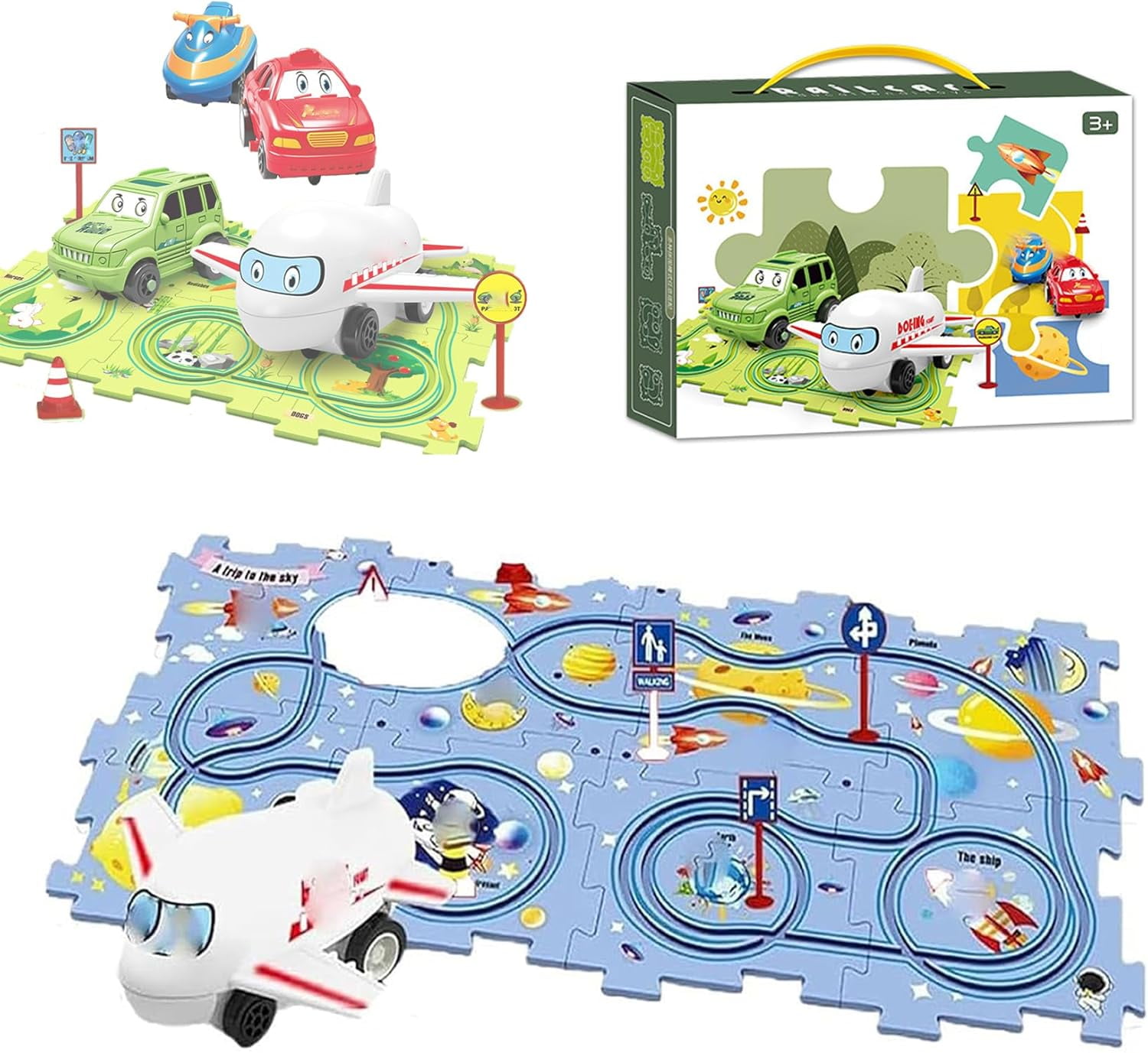 Nukids Puzzle Racer Kids Car Track Set, Nukids Puzzle Racer Car Track ...