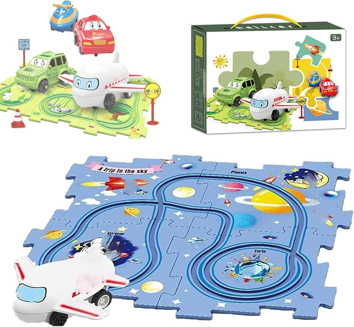 Nukids Puzzle Racer Kids Car Track Set, Nukids Puzzle Racer Car Track ...