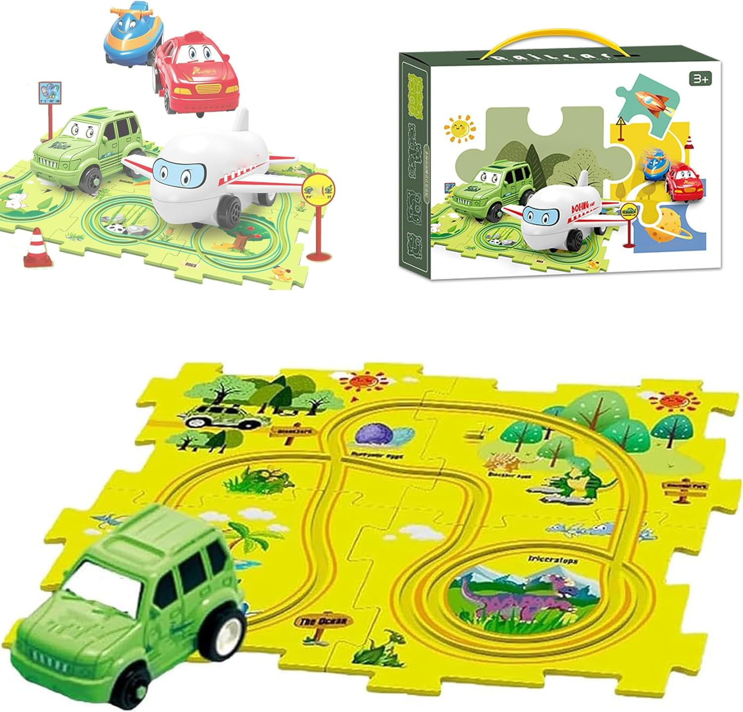 Nukids Puzzle Racer Kids Car Track Set, Nukids Puzzle Racer Car Track ...