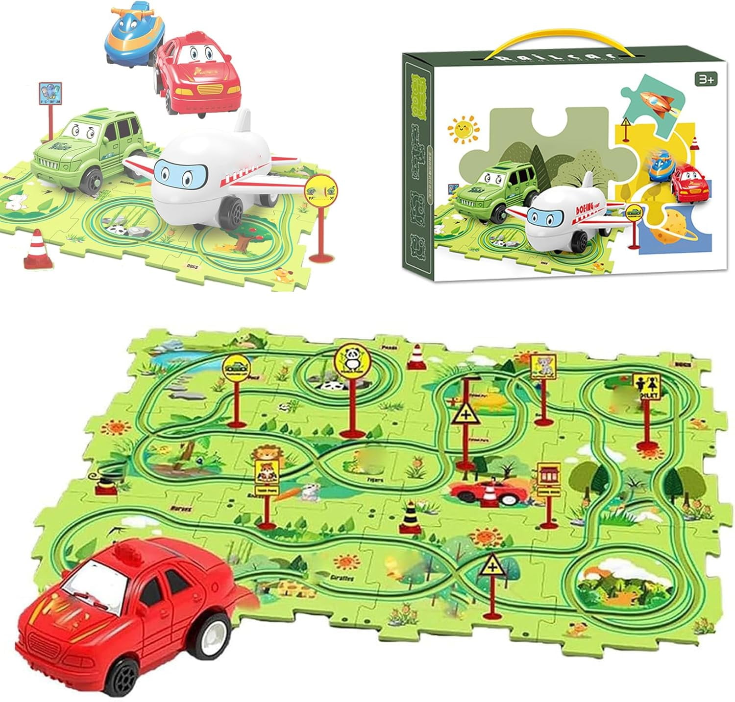 Nukids Puzzle Racer Kids Car Track Set, Nukids Puzzle Racer Car Track ...