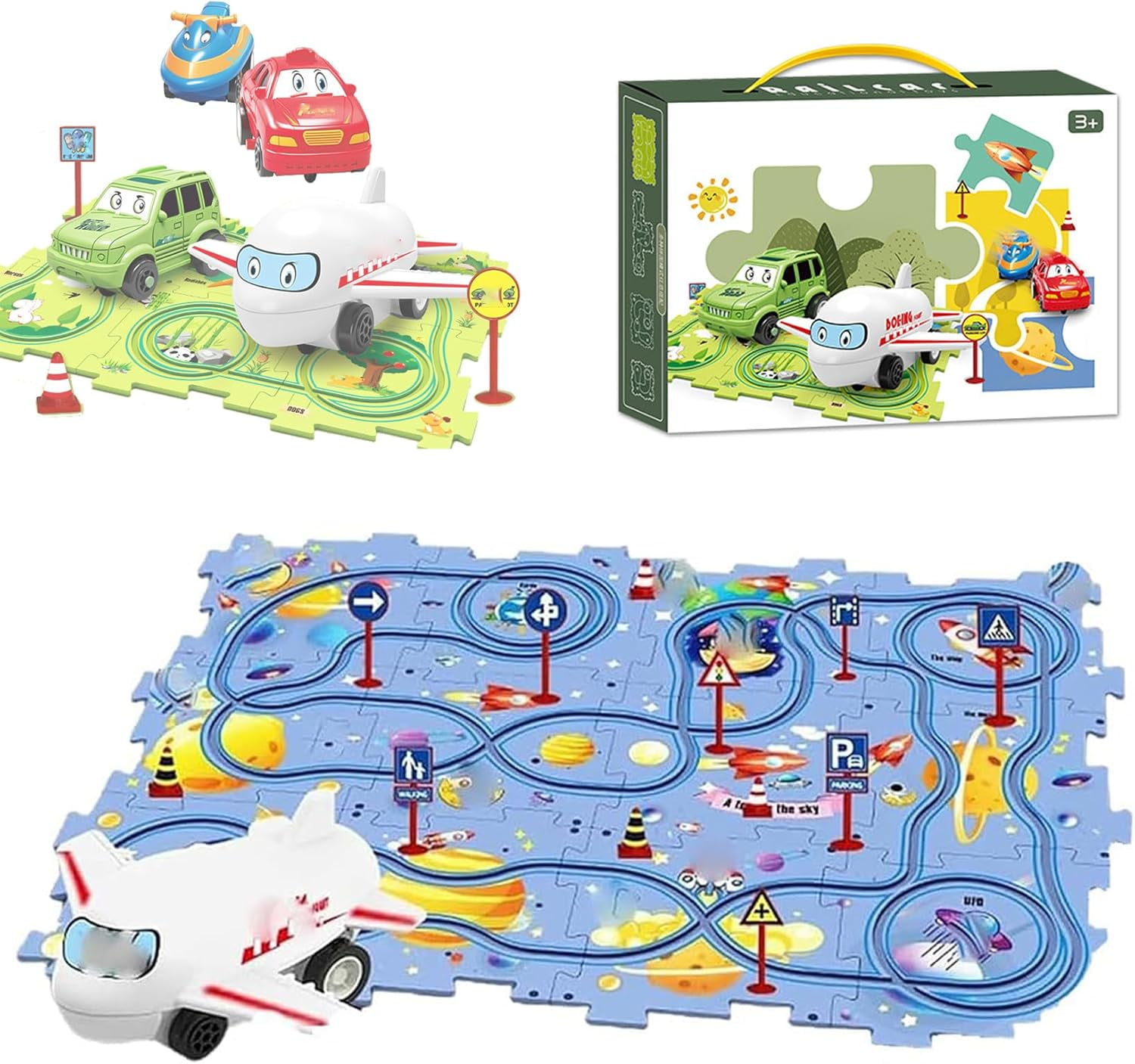 Nukids Puzzle Racer Kids Car Track Set, Nukids Puzzle Racer Car Track ...