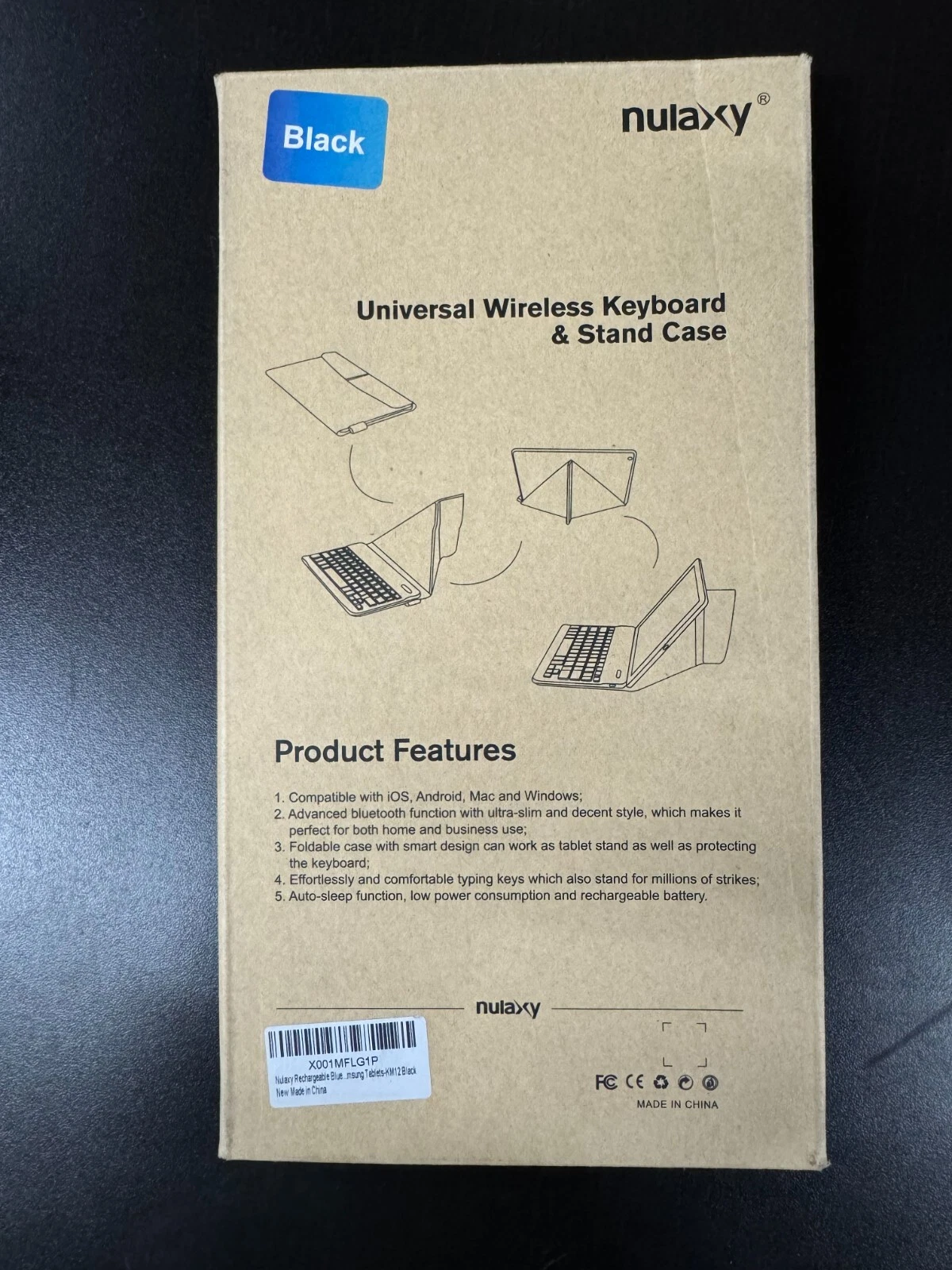 Nulaxy Universal Wireless Keyboard Stand Case- Black Km12 - Walmart.com