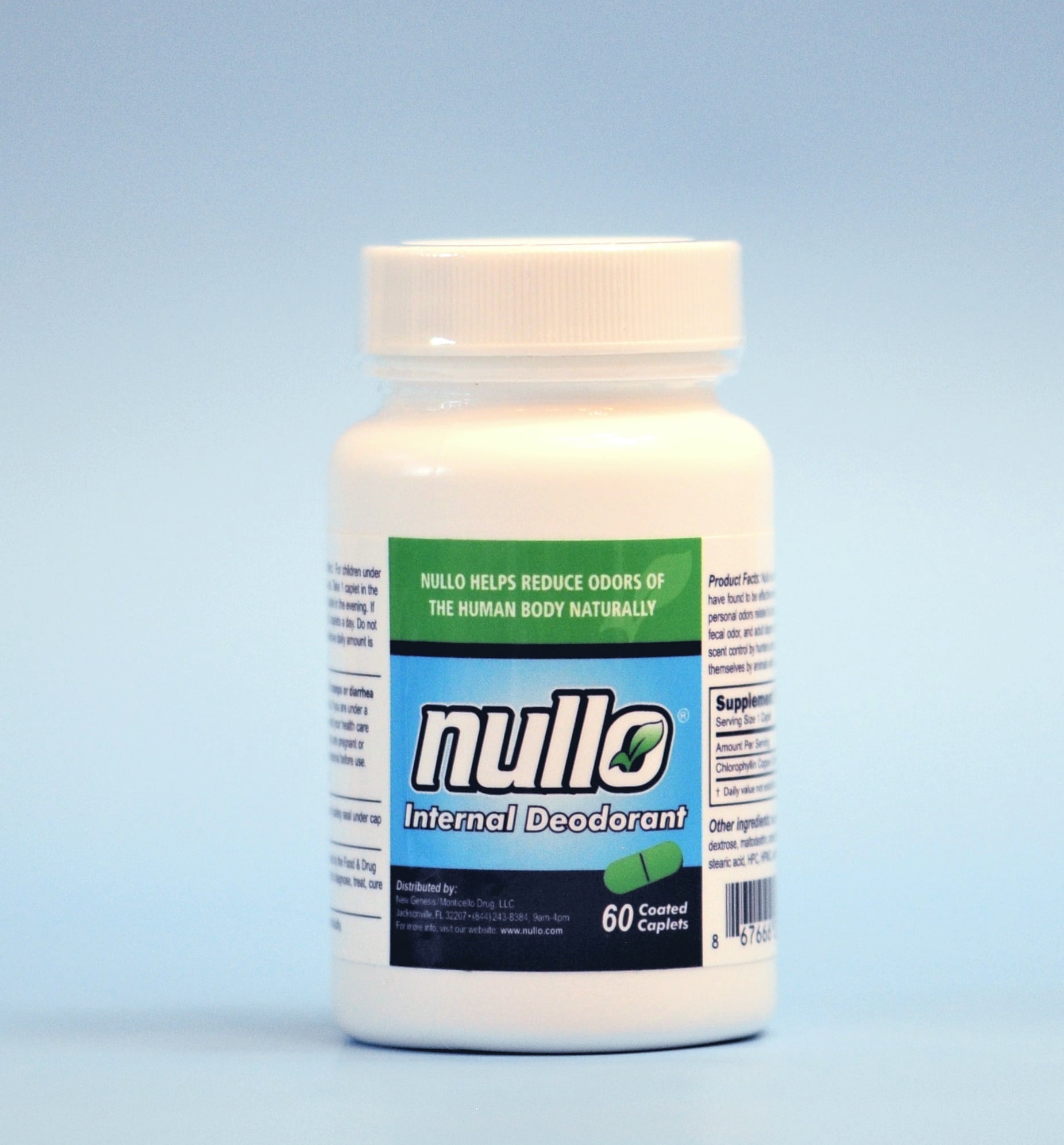 Nullo Internal Deodorant, Chlorophyllin Copper Complex, 100 mg Caplet ...