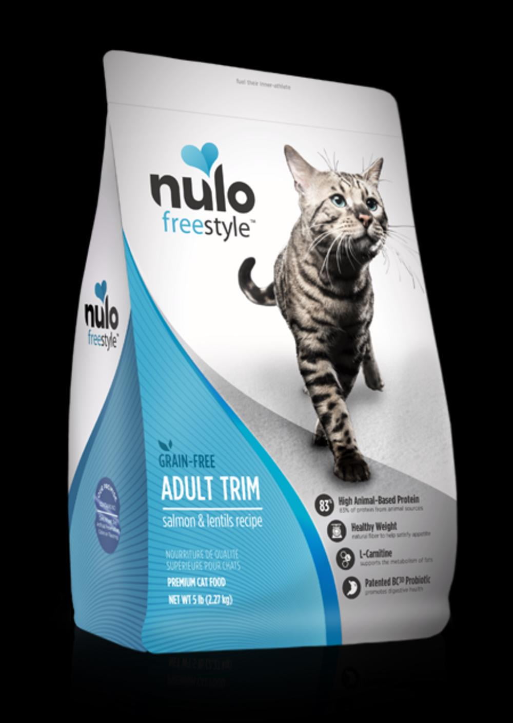 Nulo FreeStyle Adult Trim Grain Free Salmon and Lentils Dry Cat Food 12 ...