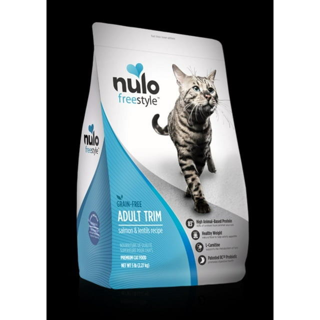 Nulo FreeStyle Adult Trim Grain Free Salmon and Lentils Dry Cat Food 5 ...