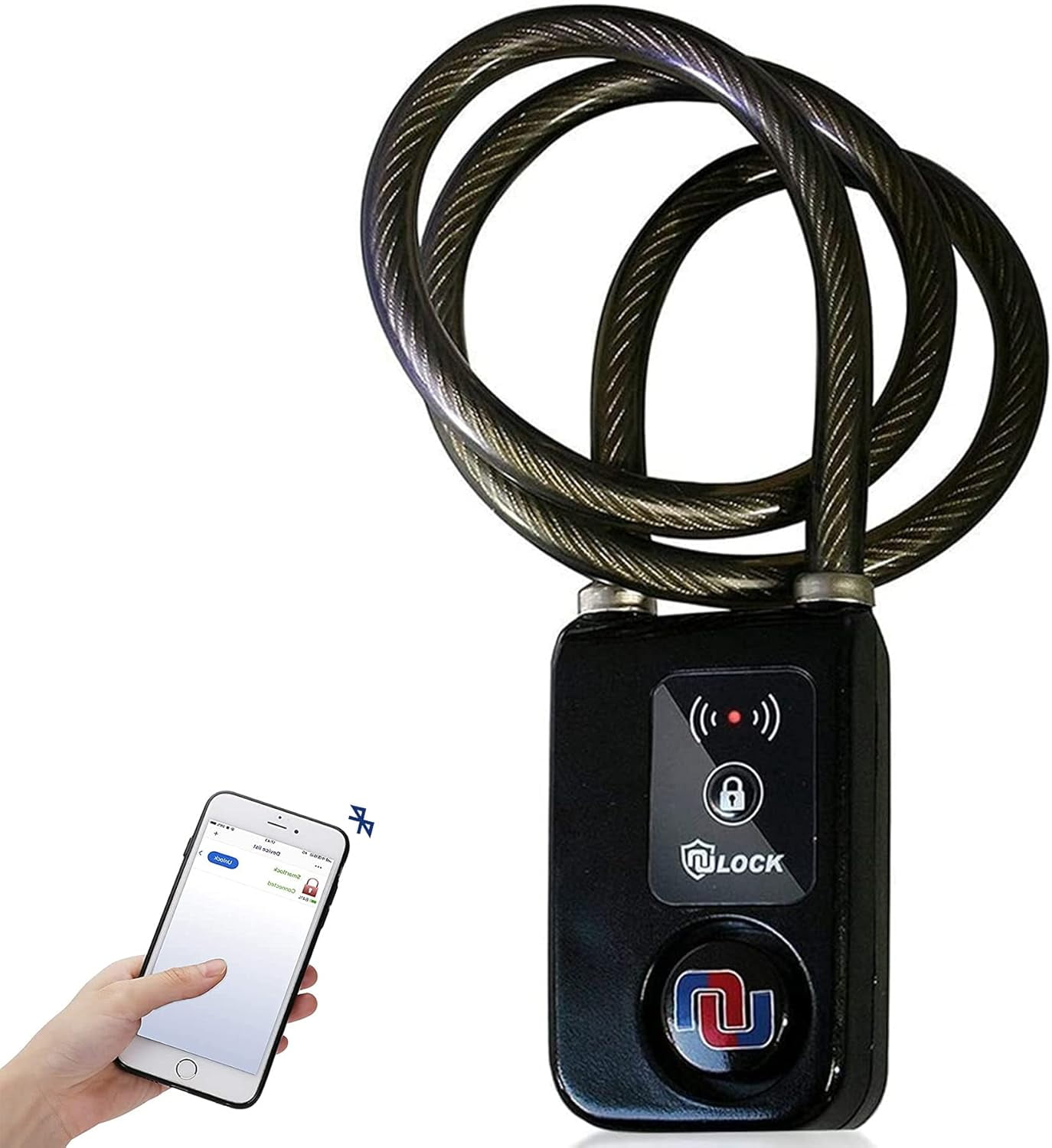 Nulock Keyless Bike/Motorcycle/Gate Lock IP44 Splash-Proof Cycling Lock ...