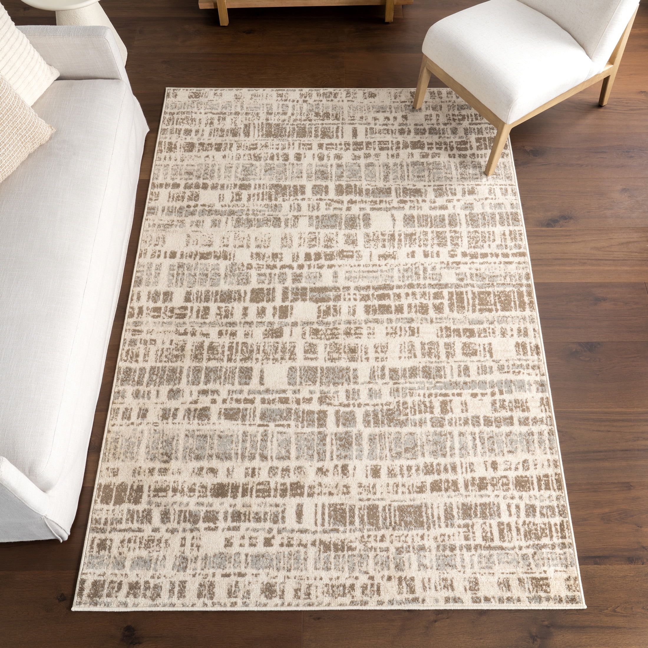 Nuloom Dahlia Modern Abstract Area Rug, 6' 7" x 9', Dahlia Beige ...