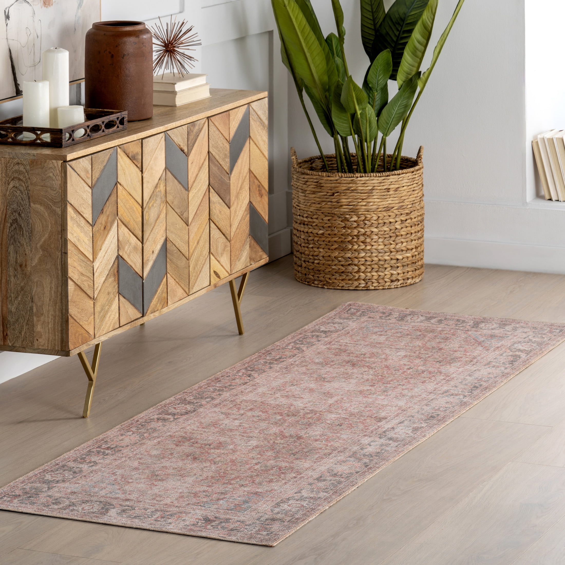 Nuloom Hillstone Collection Traditional Vintage Medallion Area Rug, 2 ...