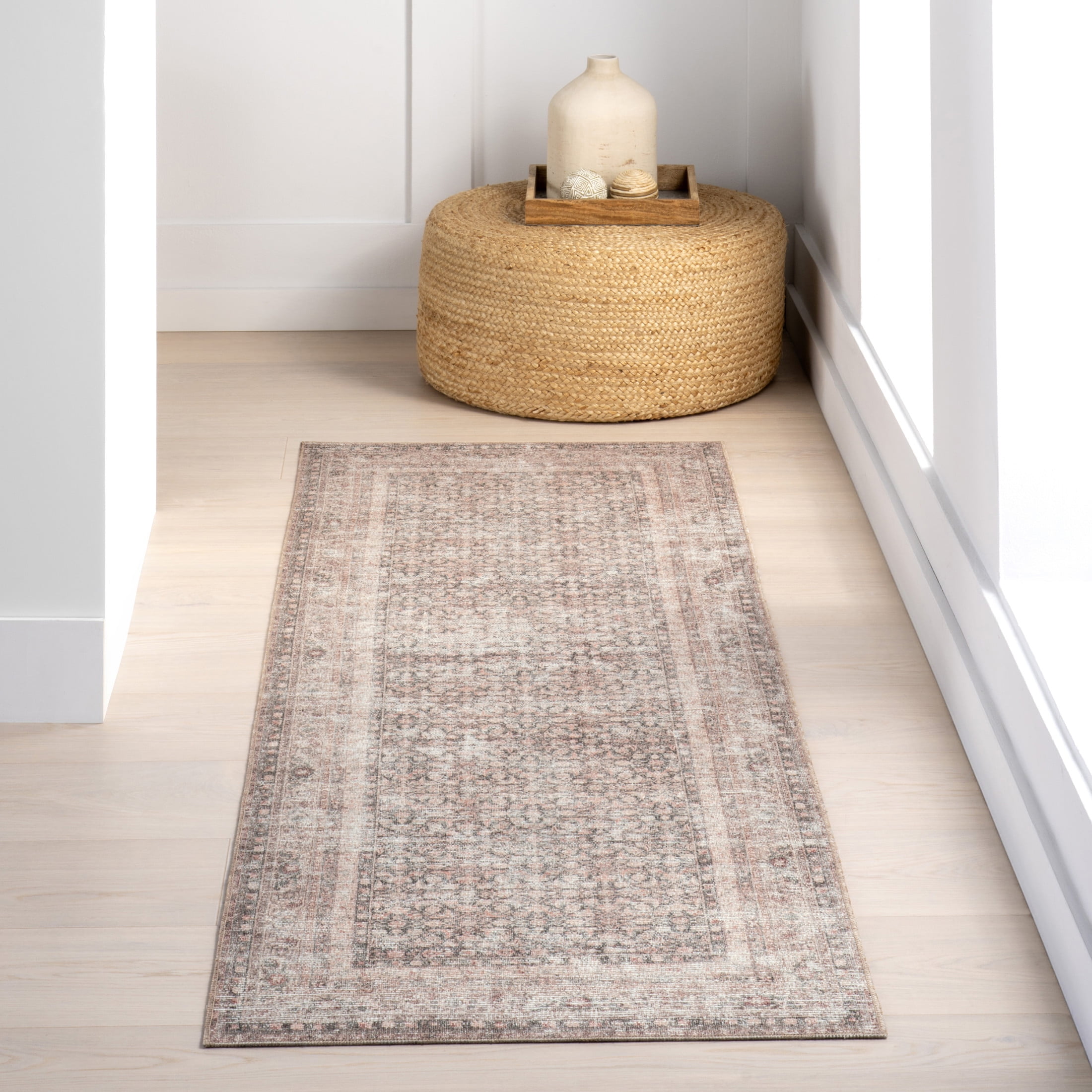 Nuloom Hillstone Collection Traditional Vintage Medallion Area Rug, 2 ...
