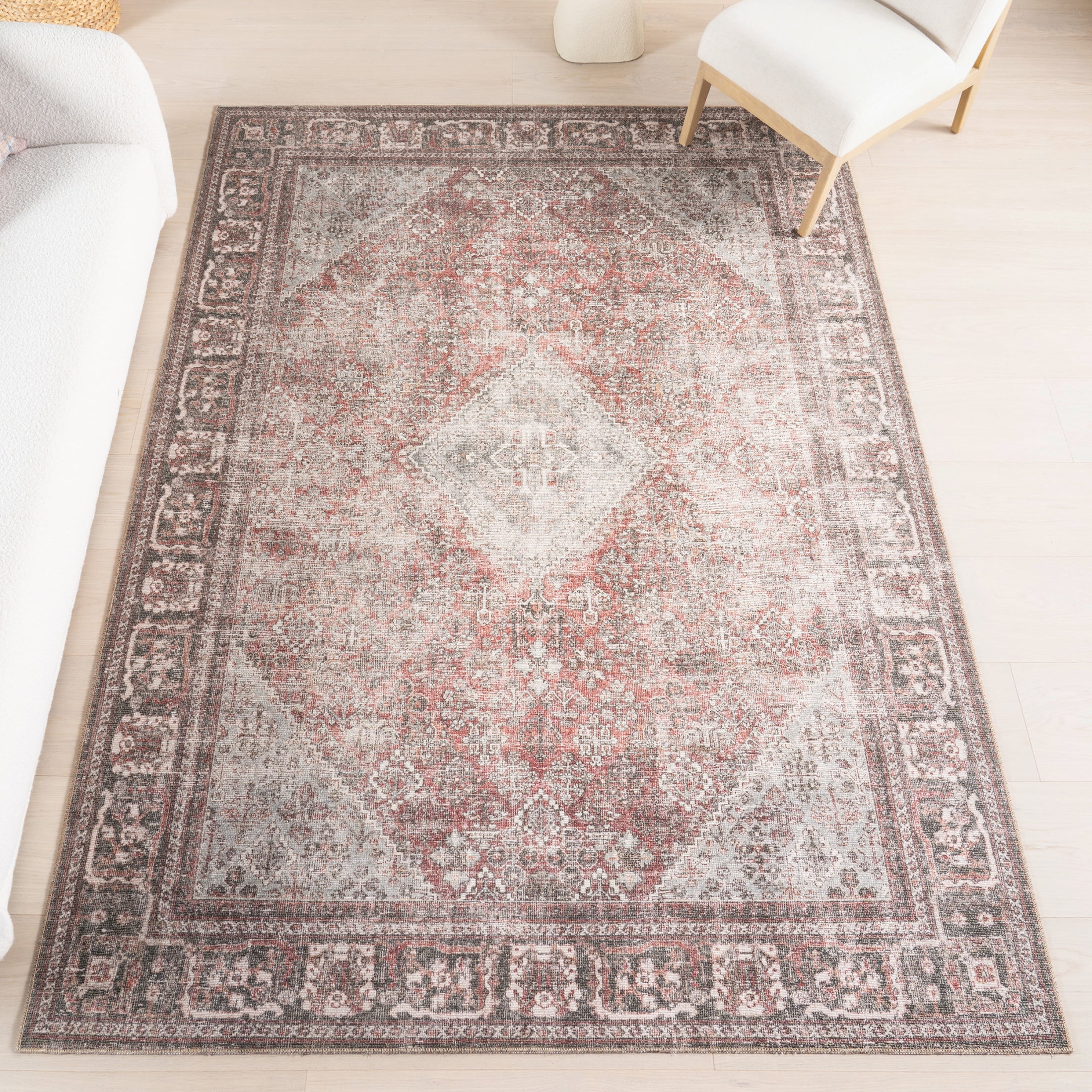 Nuloom Hillstone Collection Traditional Vintage Medallion Area Rug, 5 ...