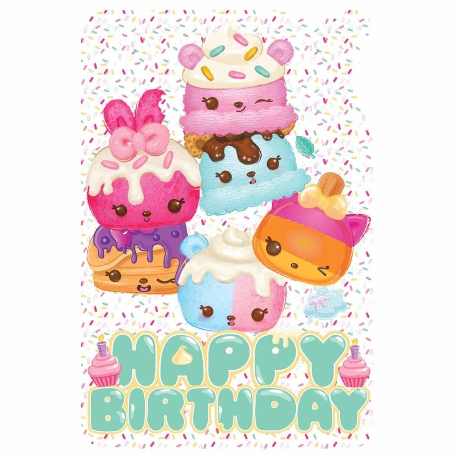 Num Noms Characters Happy Birthday Card - Walmart Business Supplies