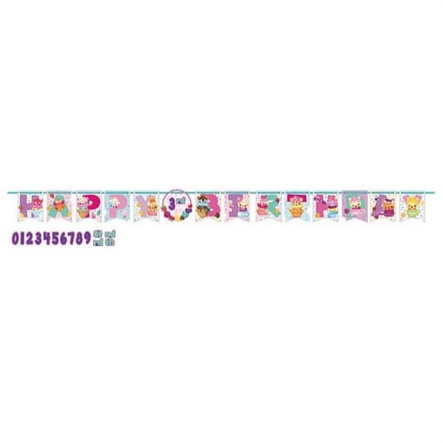 Num Noms - Ribbon Happy Birthday Banner Kit with Number Stickers ...