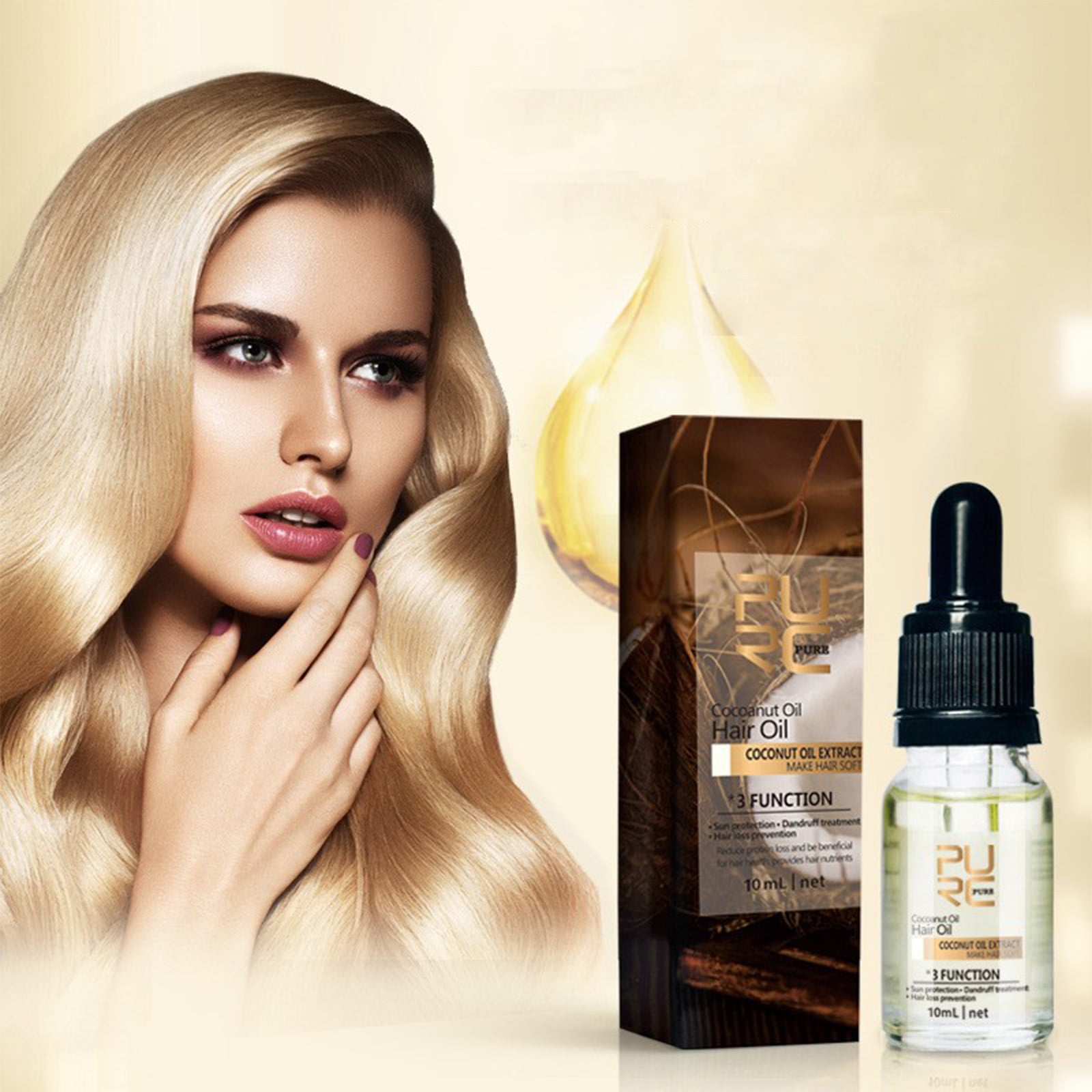 NumWeiTong Essential Oils,10Ml Coconuts Hair Oil Purely Natural Coconuts Oil For Skin And Scalp ...