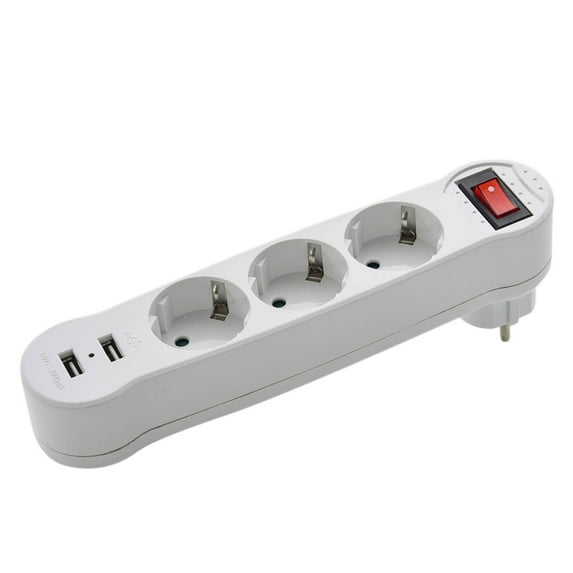 NumWeiTong European Standard Three Socket Round Plug 3 Hole Socket With ...