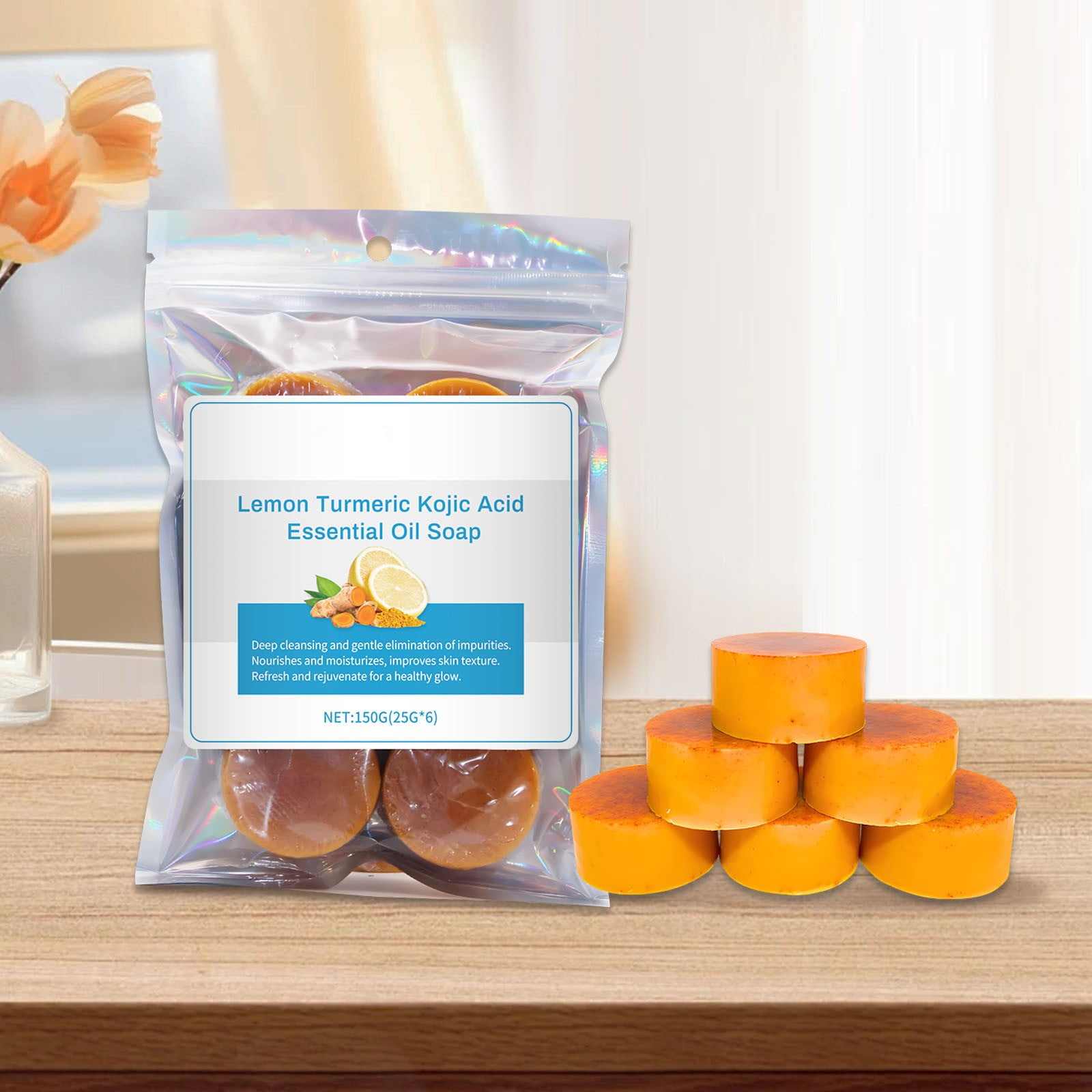 NumWeiTong Moisturizing Soap,Soap Lemon Turmeric Soap Tablets Cleansing ...