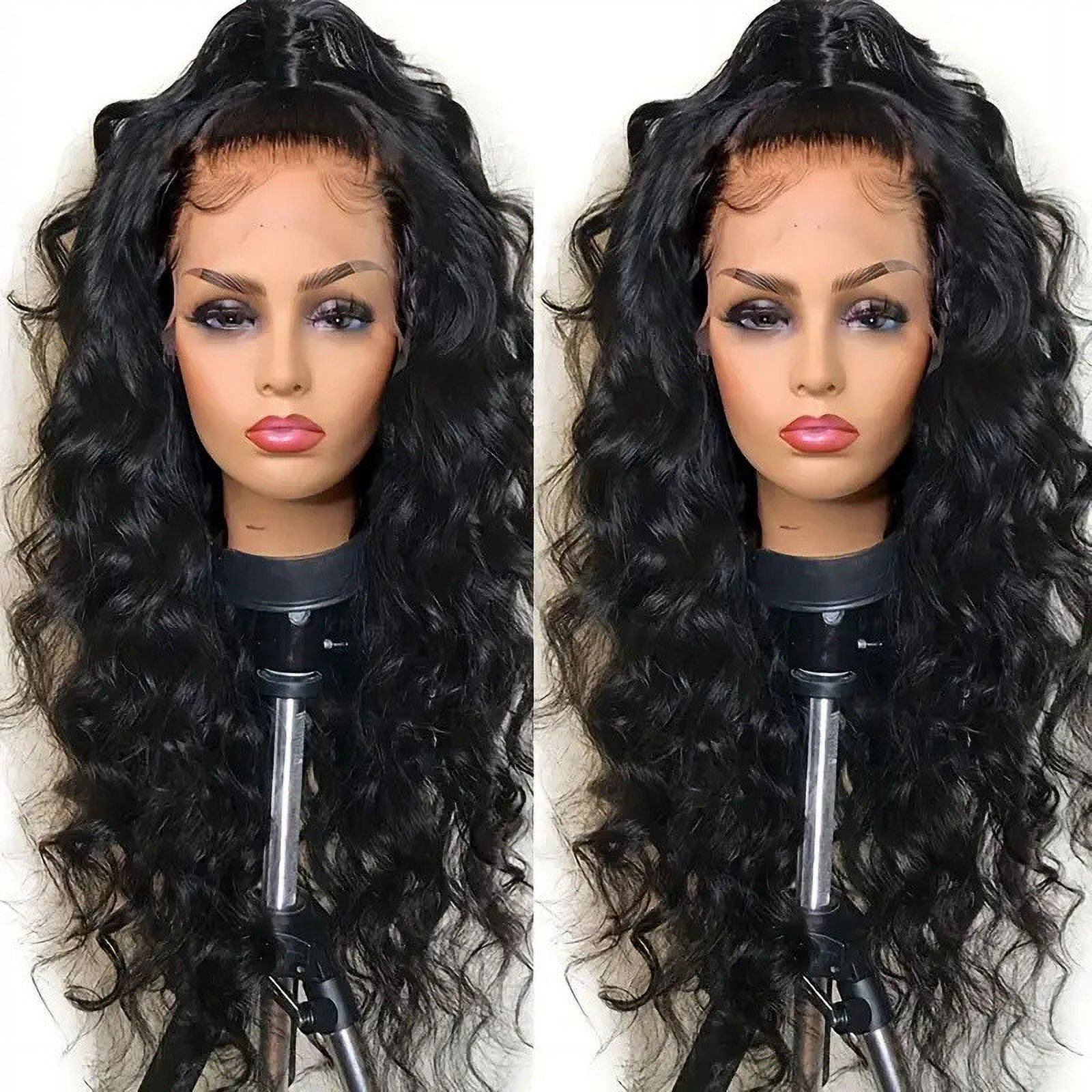 NumWeiTong Wigs Human Hair,Wig Women's Wavy Long Curly Hair With Wavy ...