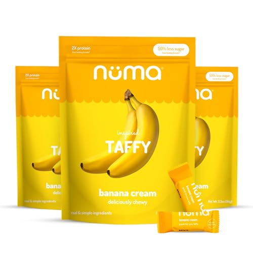 Numa Foods Banana Taffy Candy, Made with Real & Simple Ingredients: Low ...
