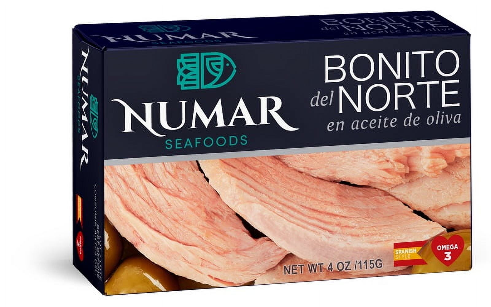 Numar, White Meat Tuna in Olive Oil, Bonito Del Norte, 4 oz , Cardboard ...