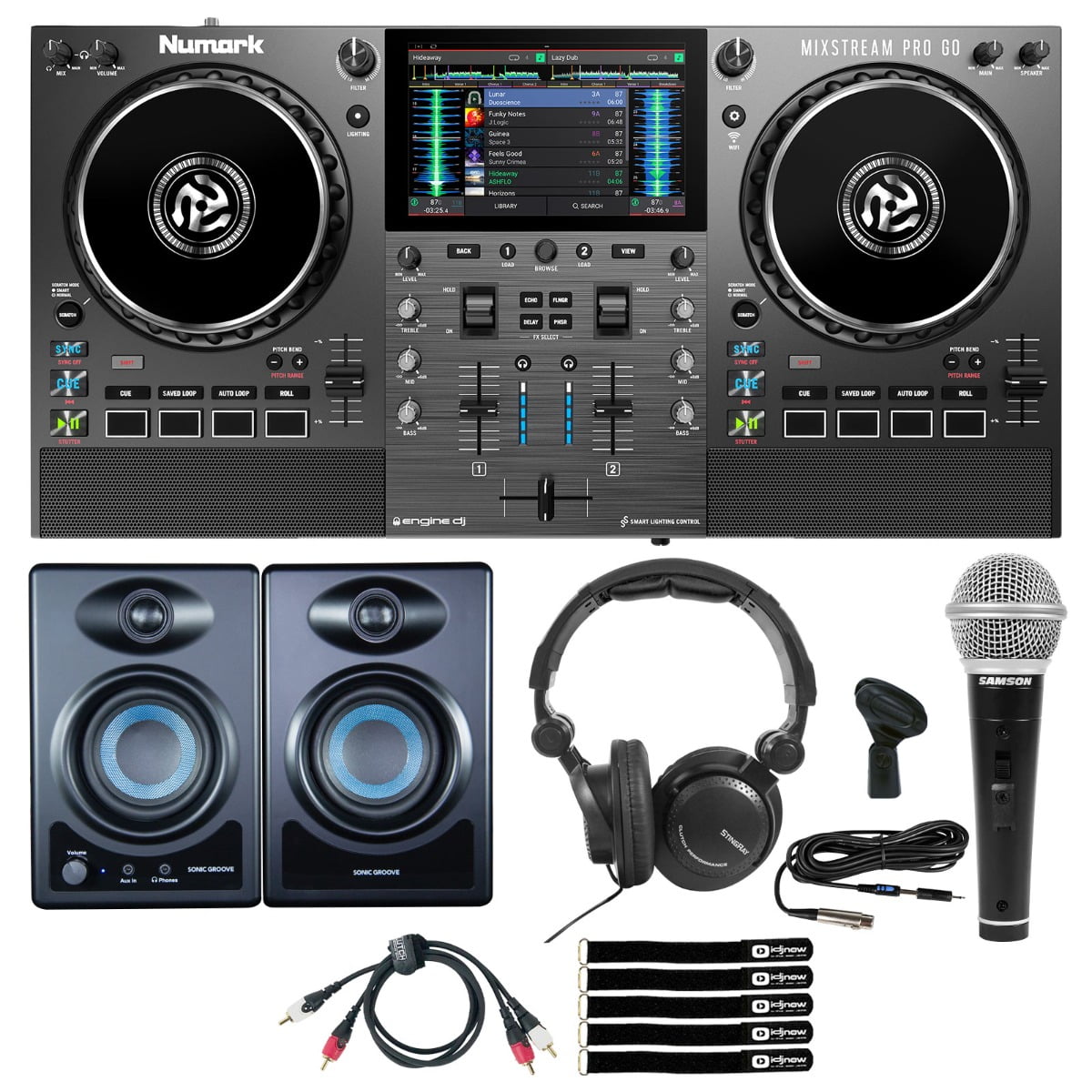 Numark MIXSTREAM PRO GO DJ Controller - USB Audio Mixer with Sound Beat ...