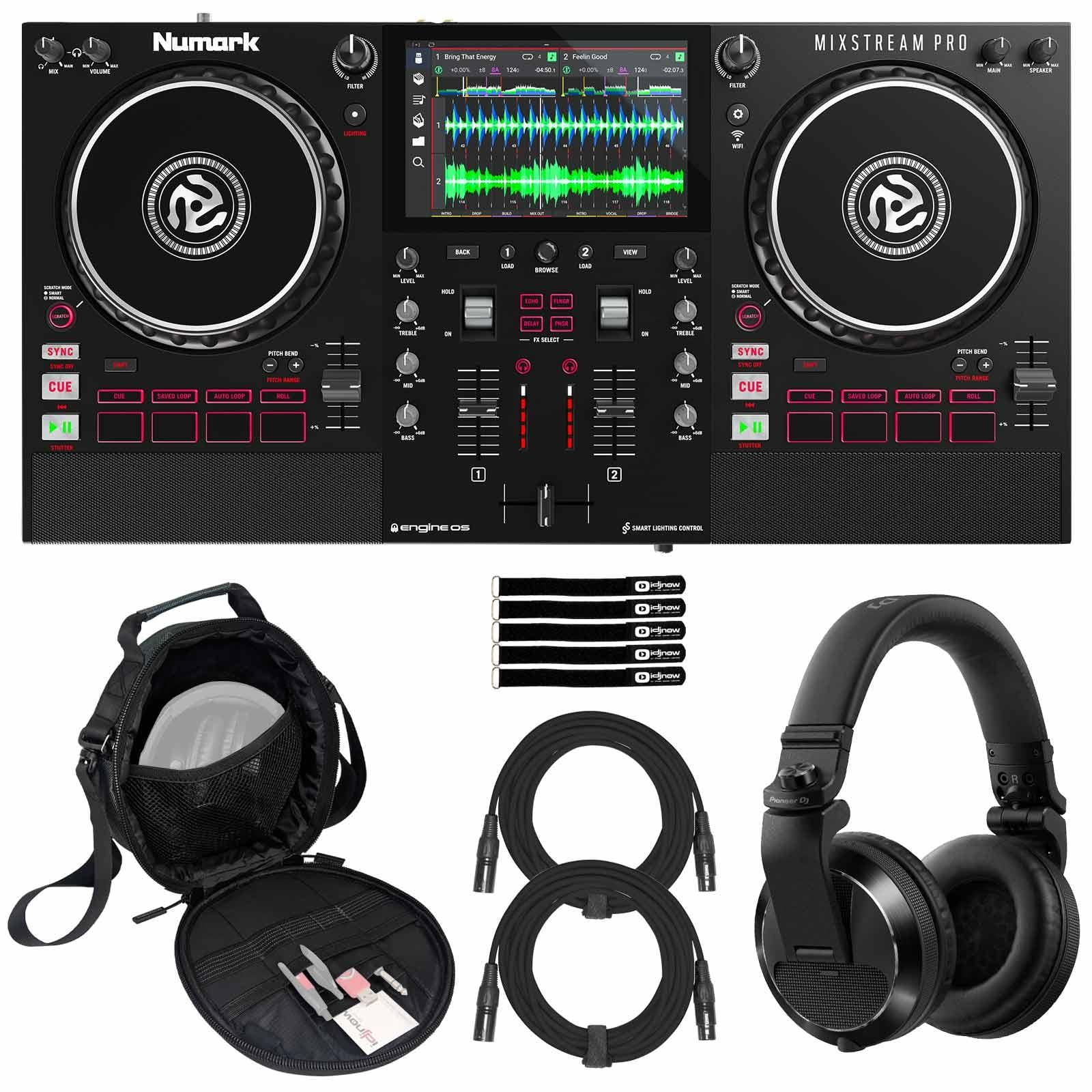 Numark Mixstream Pro Standalone DJ Console with Pioneer DJ HDJ-X5 Over ...