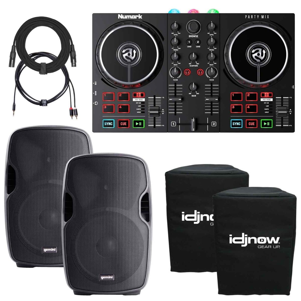 Numark Party Mix II Built-In Light Show DJ Controller with Gemini AS ...