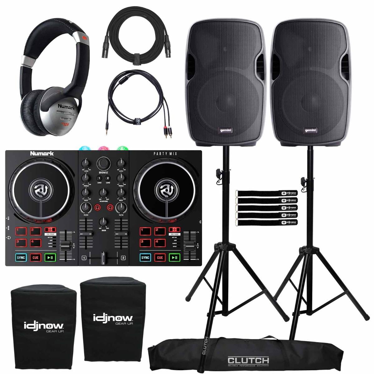 Numark Party Mix II DJ Controller & Gemini AS-1200P Speakers - Complete ...