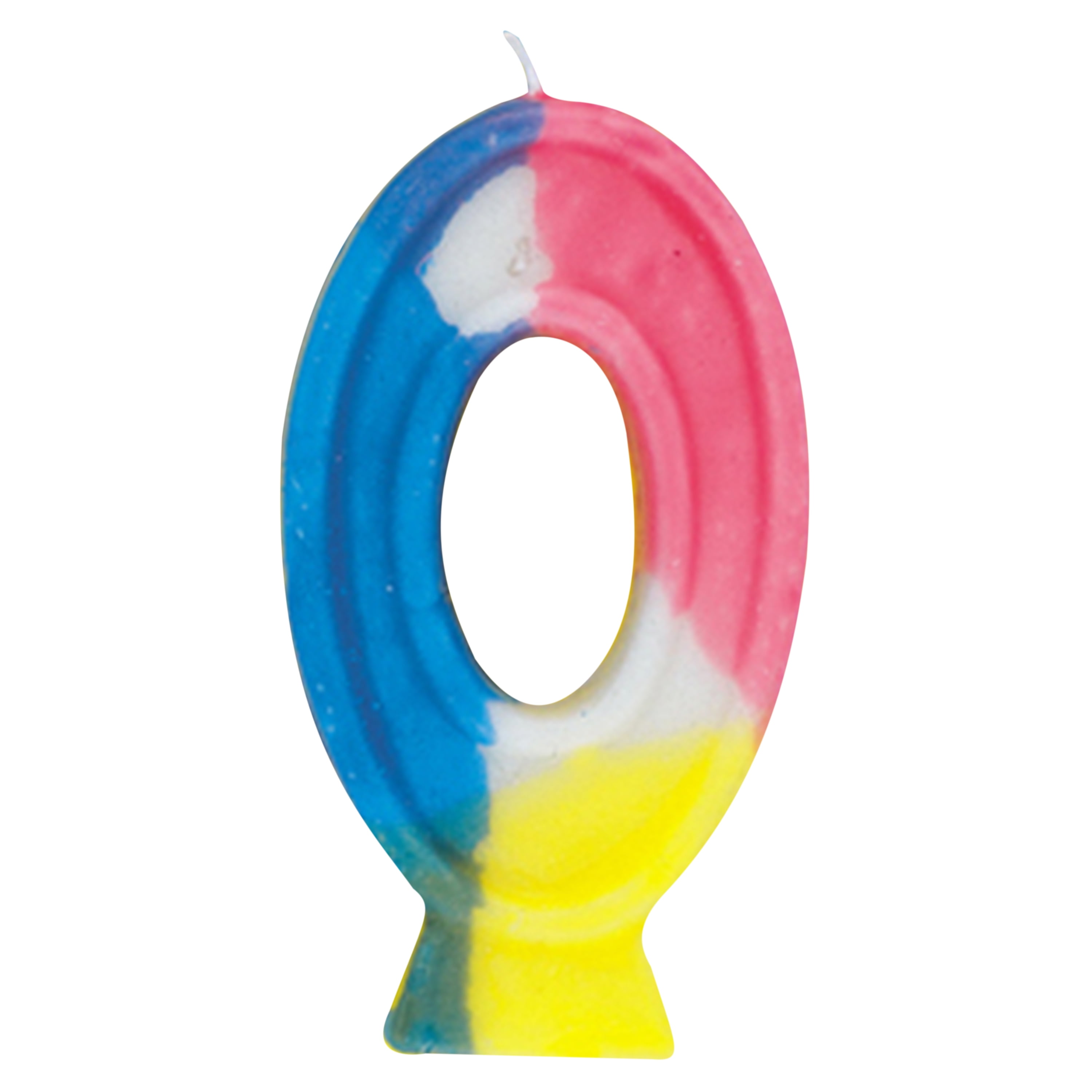 Number 0 Birthday Candle, 2.75 in, Multicolor, 1ct - Walmart.com