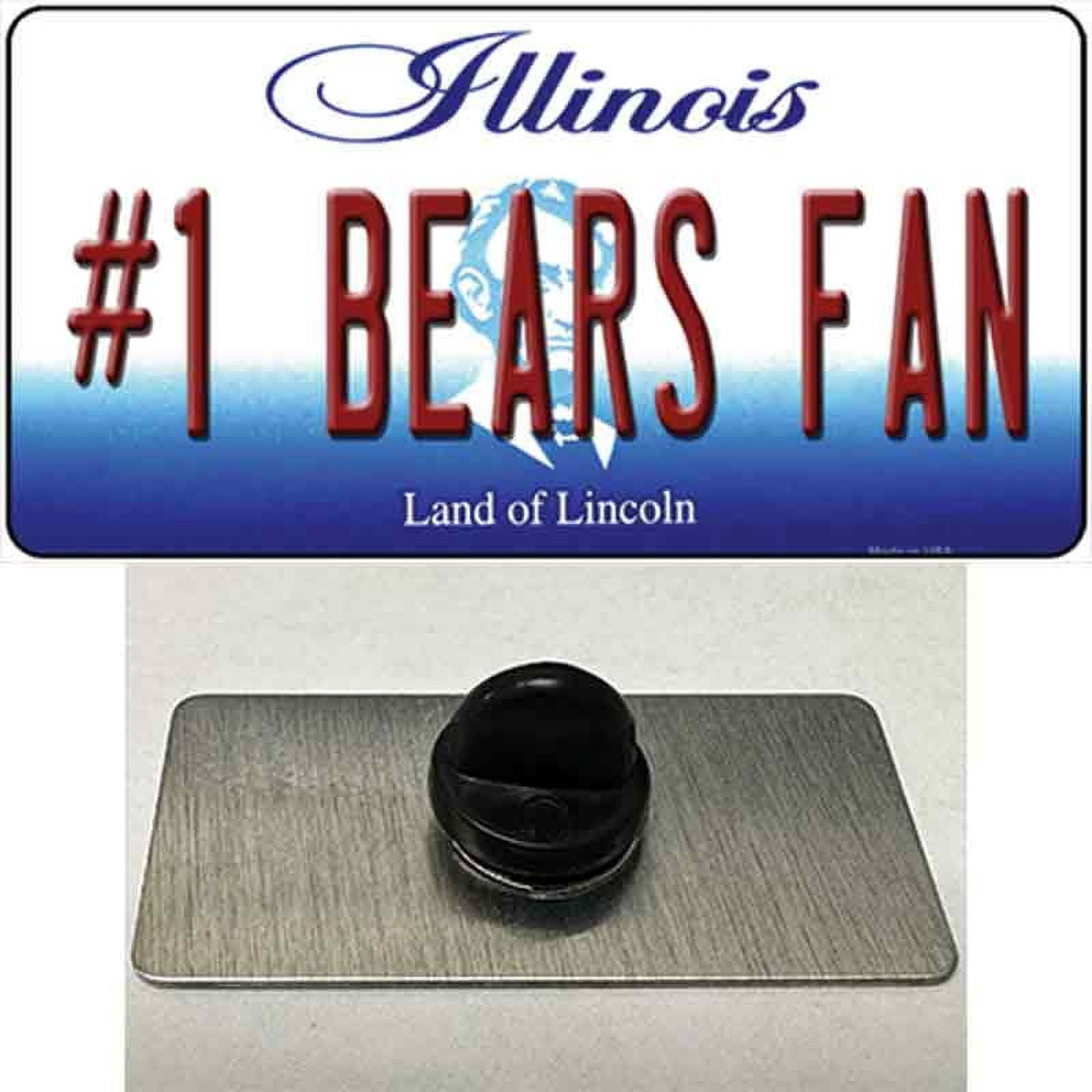 Number 1 Bears Fan Novelty Metal Hat Pin Tag 1.5" x 0.75" Hat Pin (PIN ...