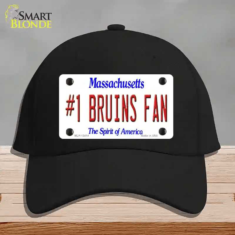 Number 1 Bruins Fan Novelty License Plate Hat Tag Cotton Black ...