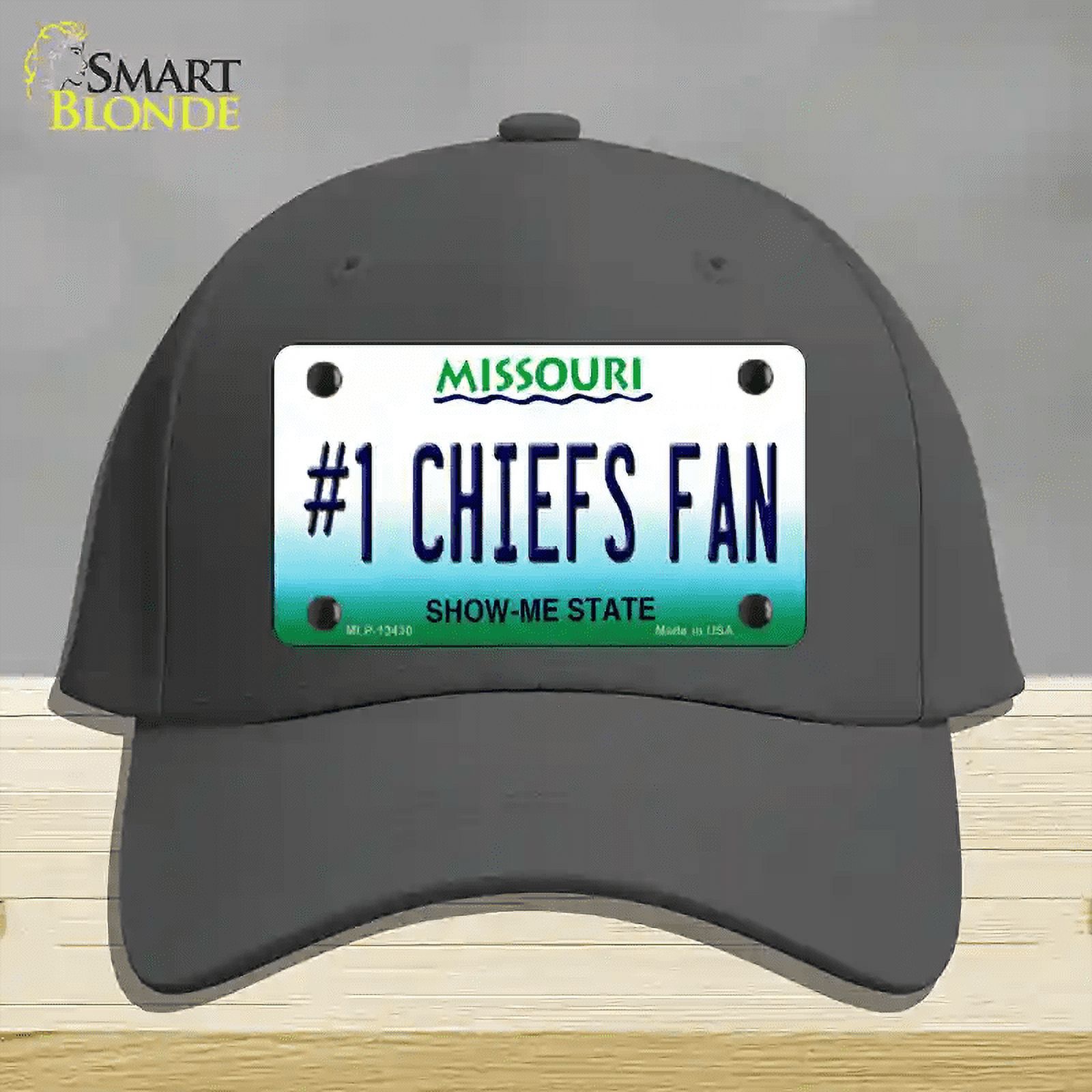 Number 1 Chiefs Fan Novelty License Plate Hat Tag Cotton Charcoal ...