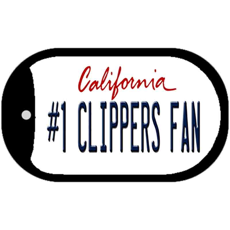 Number 1 Clippers Fan Novelty Metal Dog Tag Necklace DT-13342 2" x 1 ...