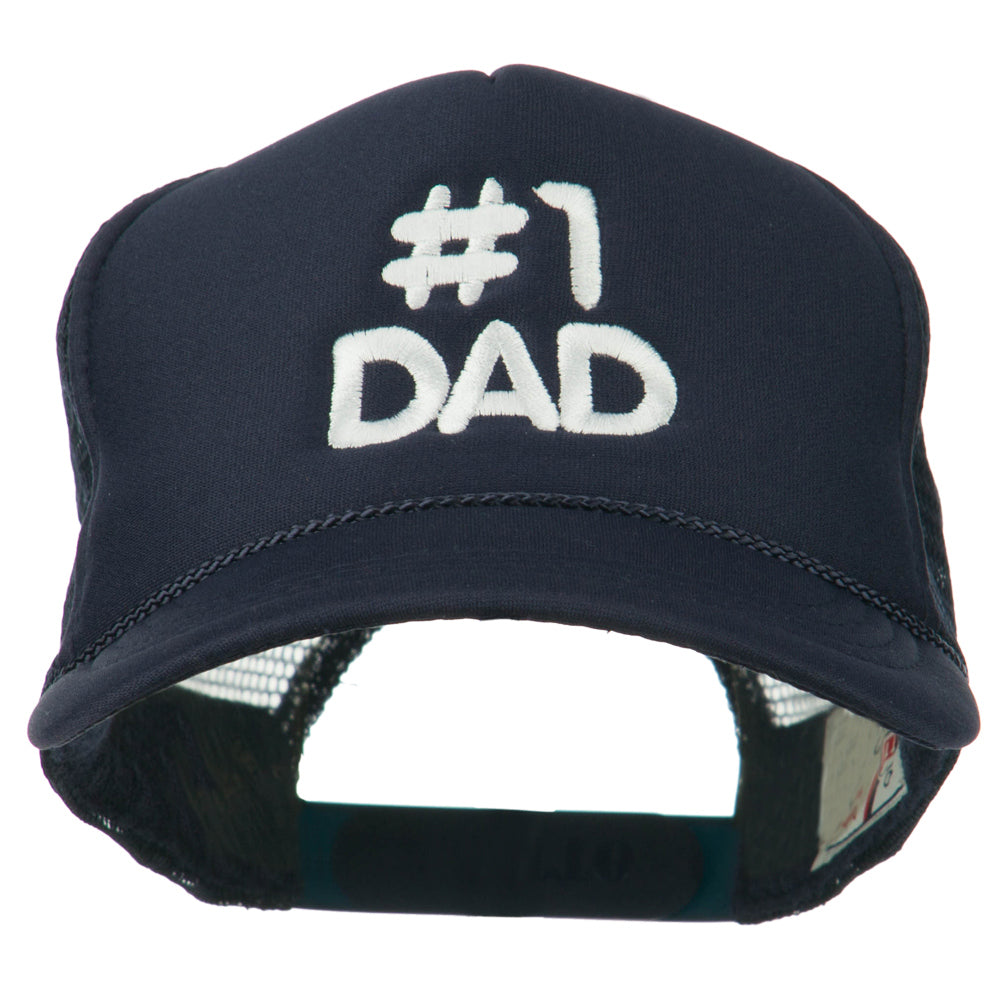 Number 1 DAD Embroidered Youth Foam Mesh Cap - Navy OSFM - Walmart.com