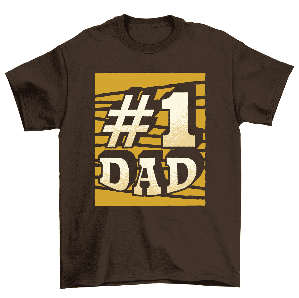 Number 1 Dad Best Daddy Father's Day Gift Husband T-Shirt Men - Walmart.com