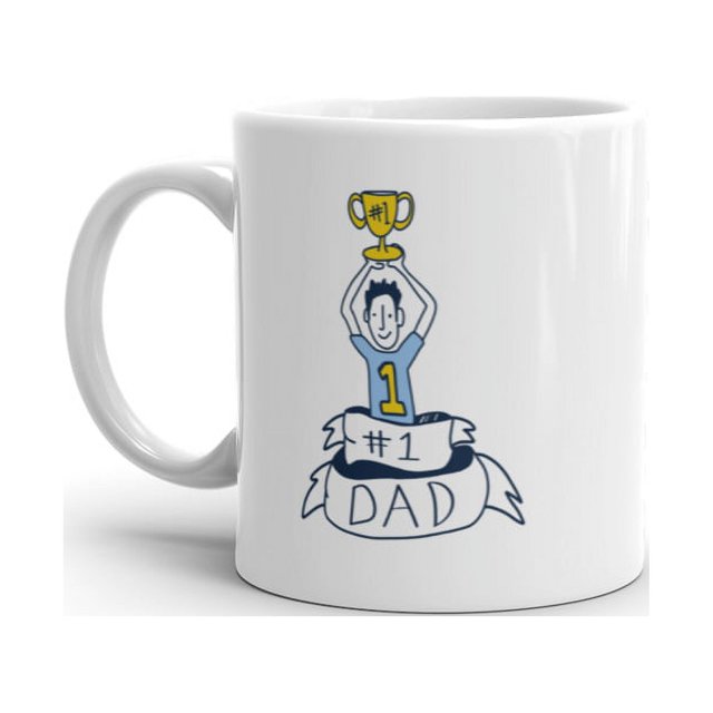 Number 1 Dad Mug Cool Father's Day Best Dad Graphic Novelty Coffee Cup ...