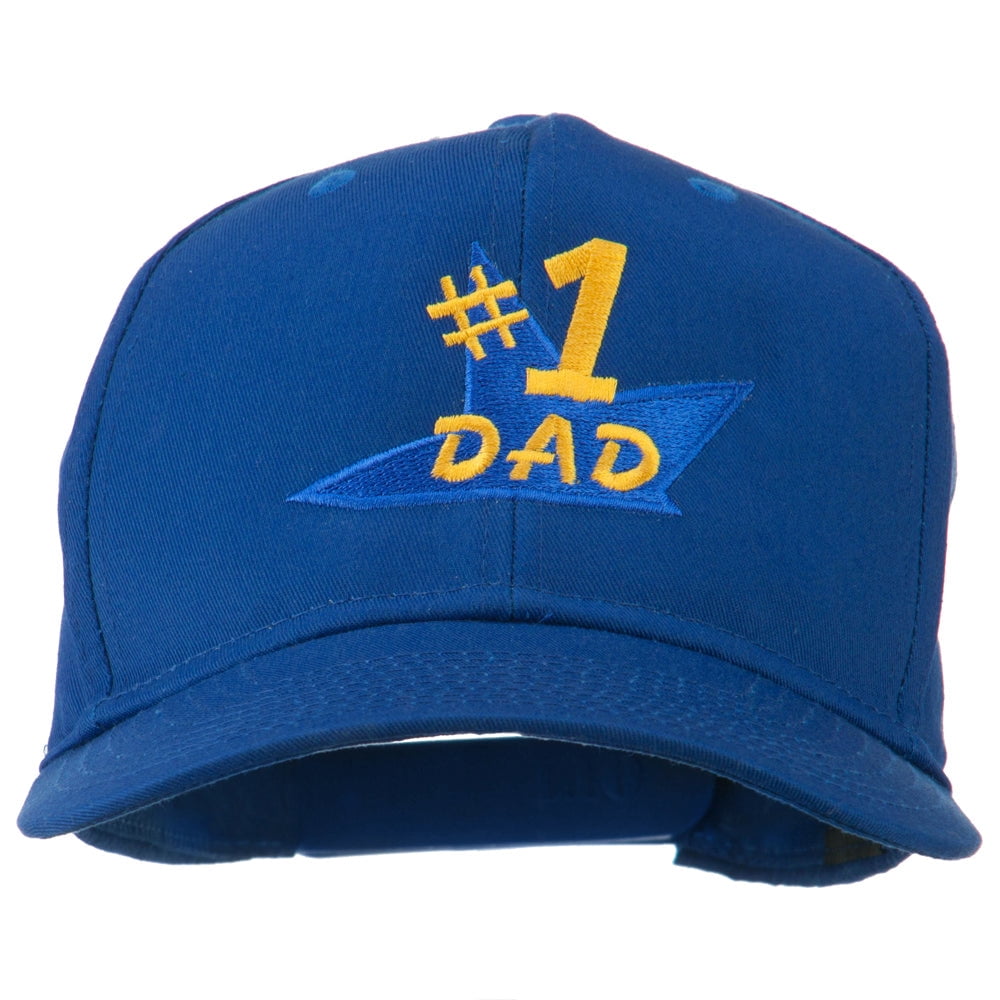 Number 1 Dad Star Embroidered Cap - Royal OSFM - Walmart.com