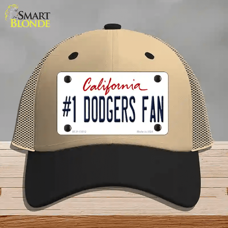 Number 1 Dodgers Fan Novelty License Plate Hat Tag Mesh Khaki|Black ...