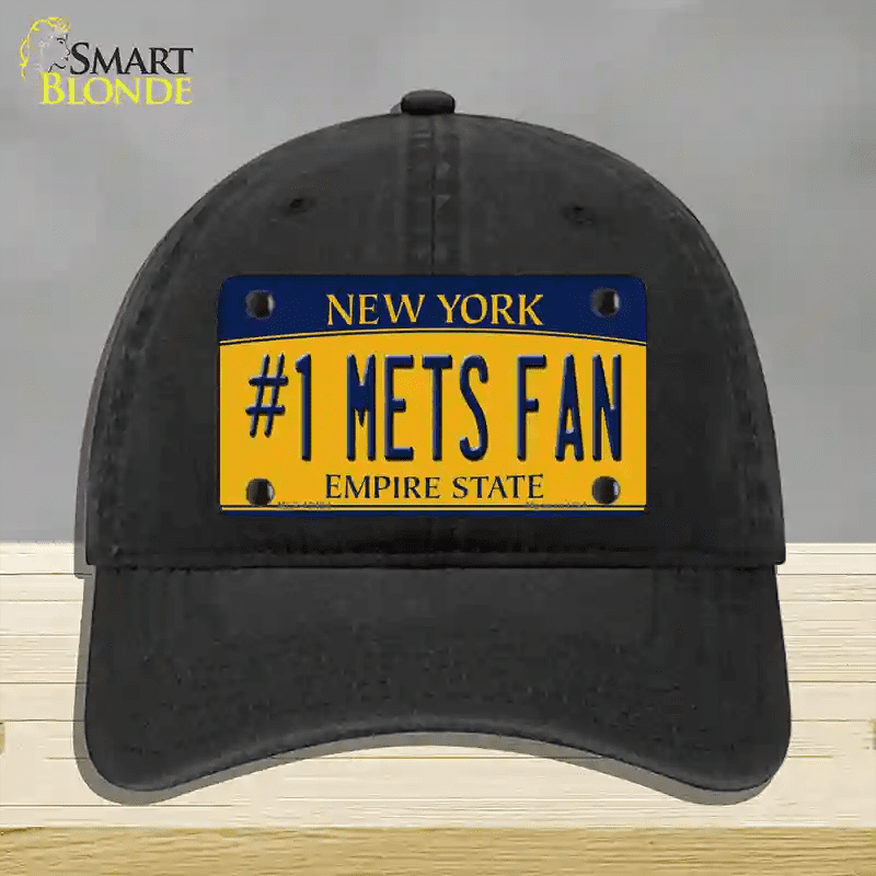 Number 1 Mets Fan Novelty License Plate Hat Tag Unconstructed Cotton ...