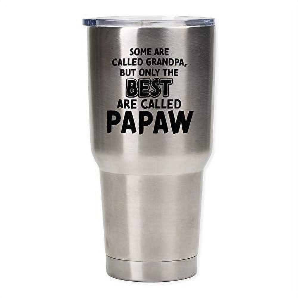 Number 1 Papaw Silver Tone 30 Ounces Stainless Steel Travel Tumbler Mug ...