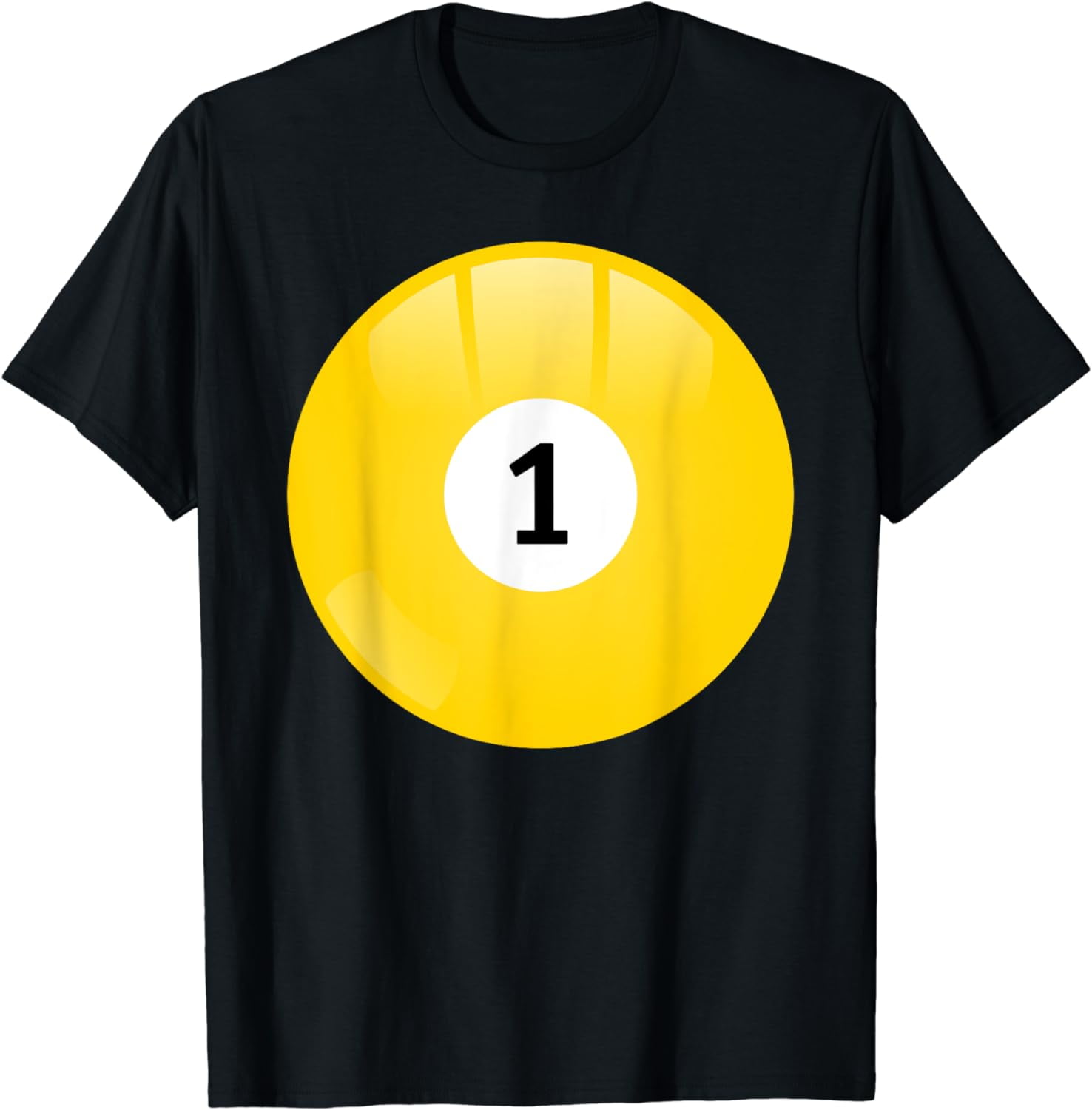 Number 1 Pool Ball, Billiard. Pool Ball T-Shirt - Walmart.com