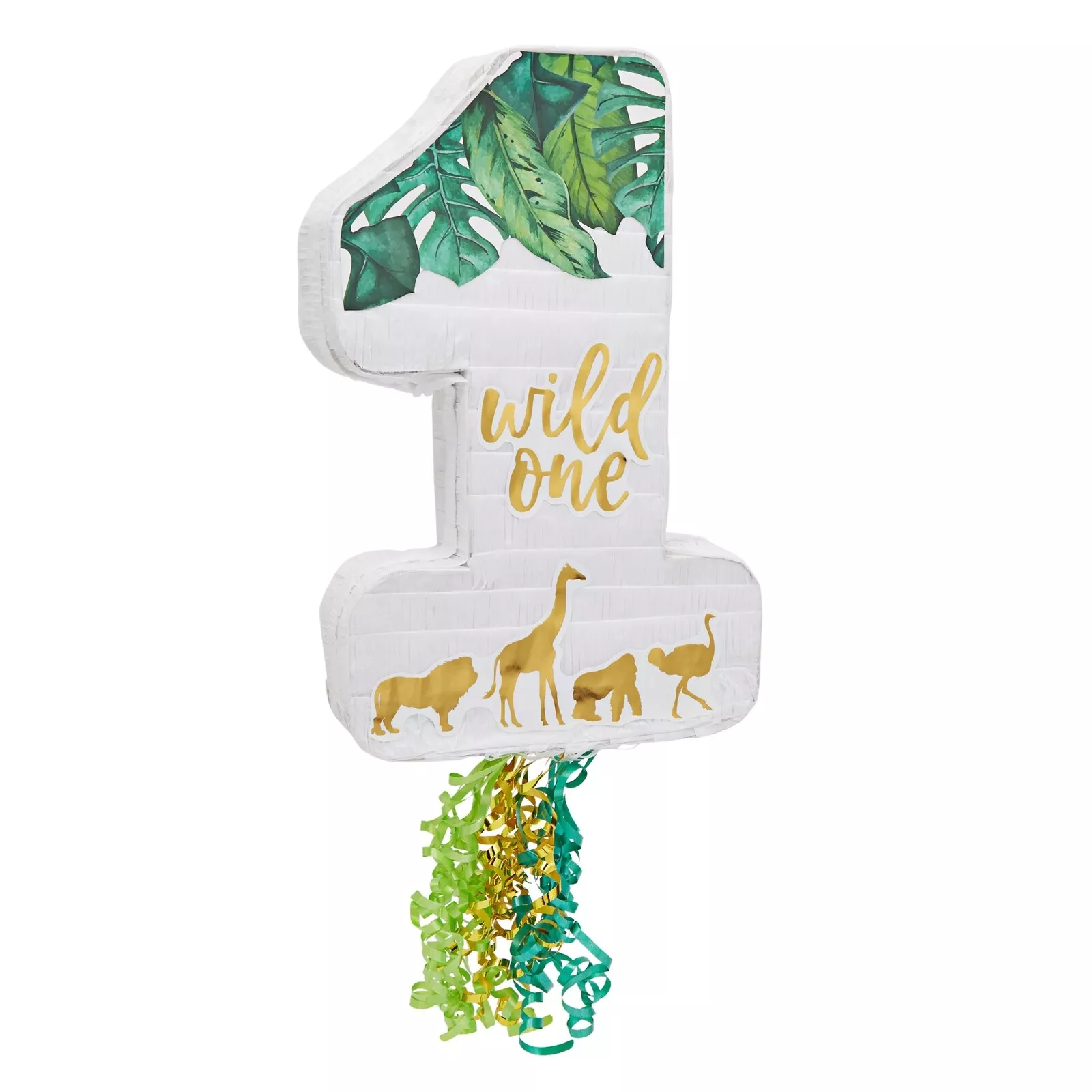 Number 1 Pull String Jungle Pinata for Wild One 1st Birthday, Safari ...