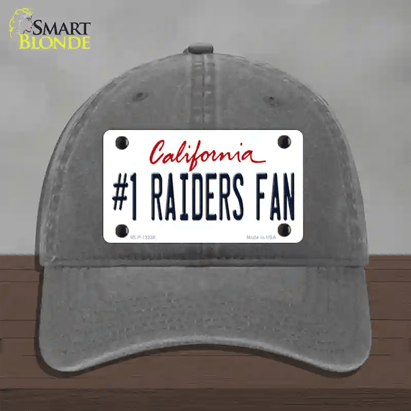 Number 1 Raiders Fan Novelty License Plate Hat Tag Unconstructed Cotton ...