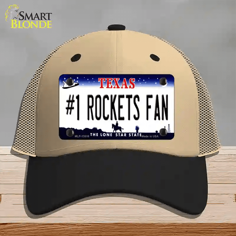 Number 1 Rockets Fan Novelty License Plate Hat Tag Mesh Khaki|Black ...