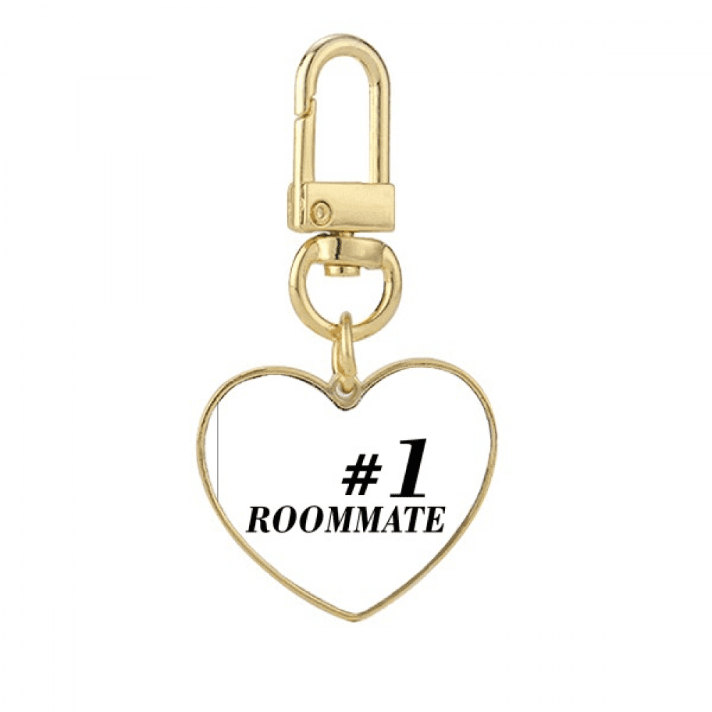 Number.1 Roommate Graduation season Gold Heart Keychain Metal Keyring ...