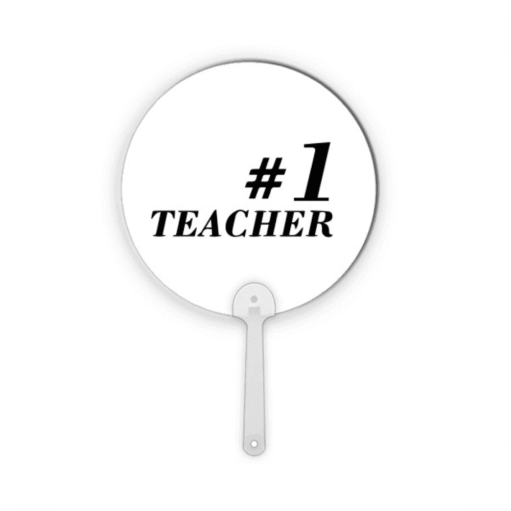 Number.1 Teacher Student Quote Plastic Round Handheld Fan Decorations ...