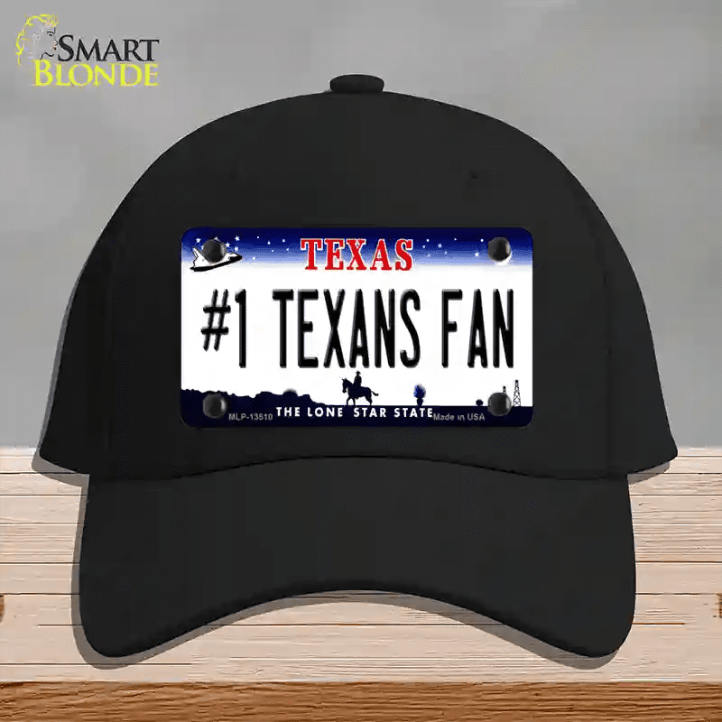 Number 1 Texans Fan Novelty License Plate Hat Tag Cotton Black ...