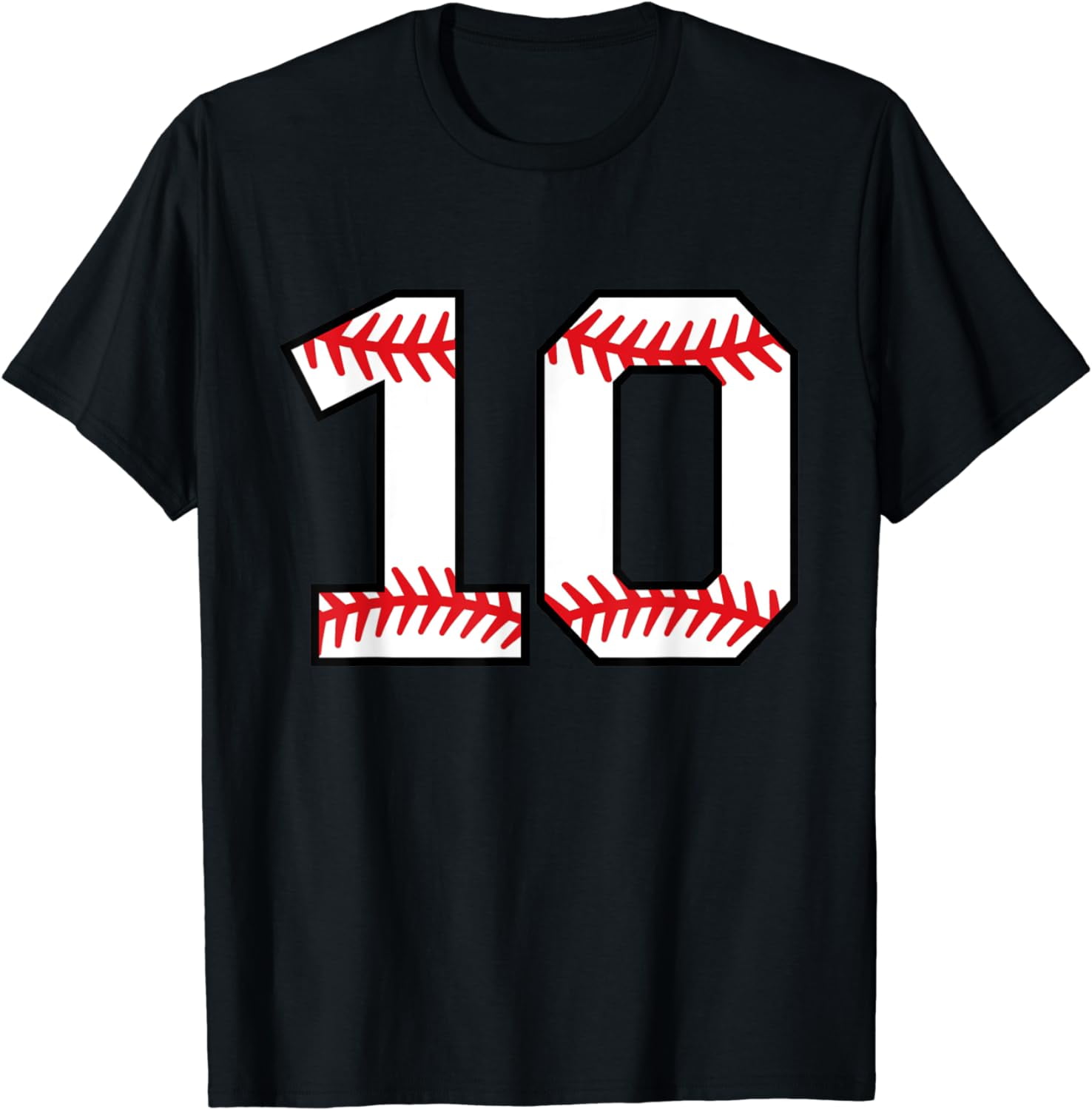 Number #10 Baseball Number T-Shirt - Walmart.com