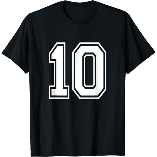 Number 10 T-Shirt Birthday Varsity Sports Team Jersey - Walmart.com